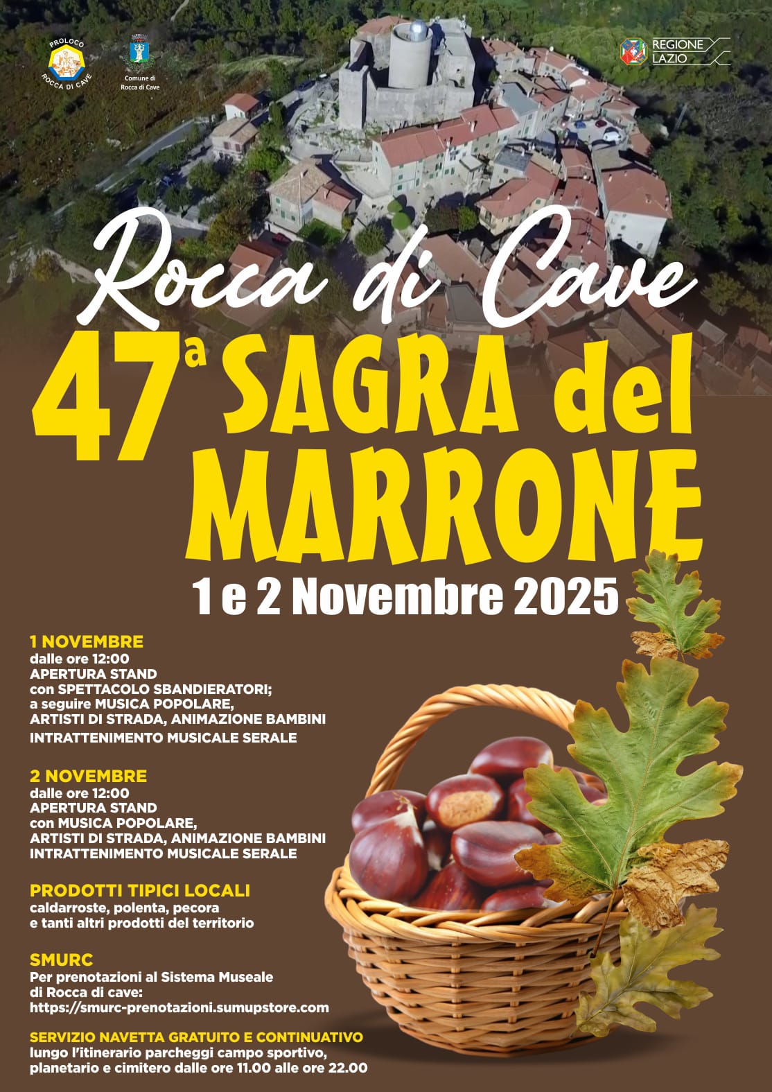 47° Sagra del Marrone Rocca di cave – I Borghi più Belli d'Italia